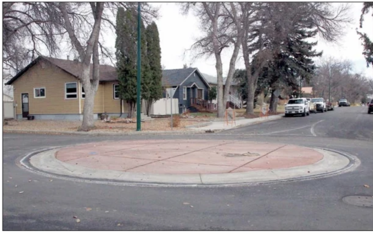 City recommends large vehicles safely drive over mini roundabouts ...