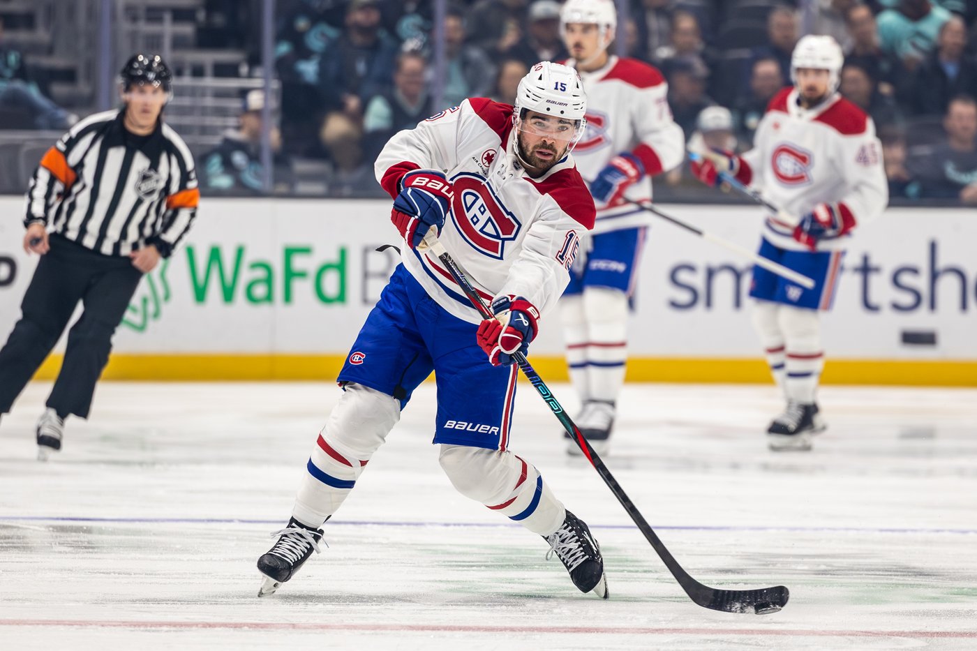 Montreal Canadiens forward Alex Newhook exits with injury vs. Stars ...