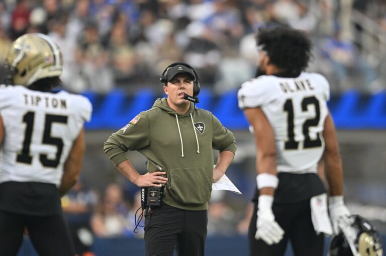 Saints coach Kellen Moore acknowledges frustration with the club's worst 9-game start since 1980 ...