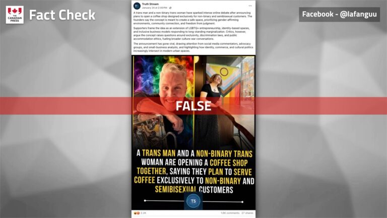 Fact File: Canadian café caught in false claim about refusing straight ...