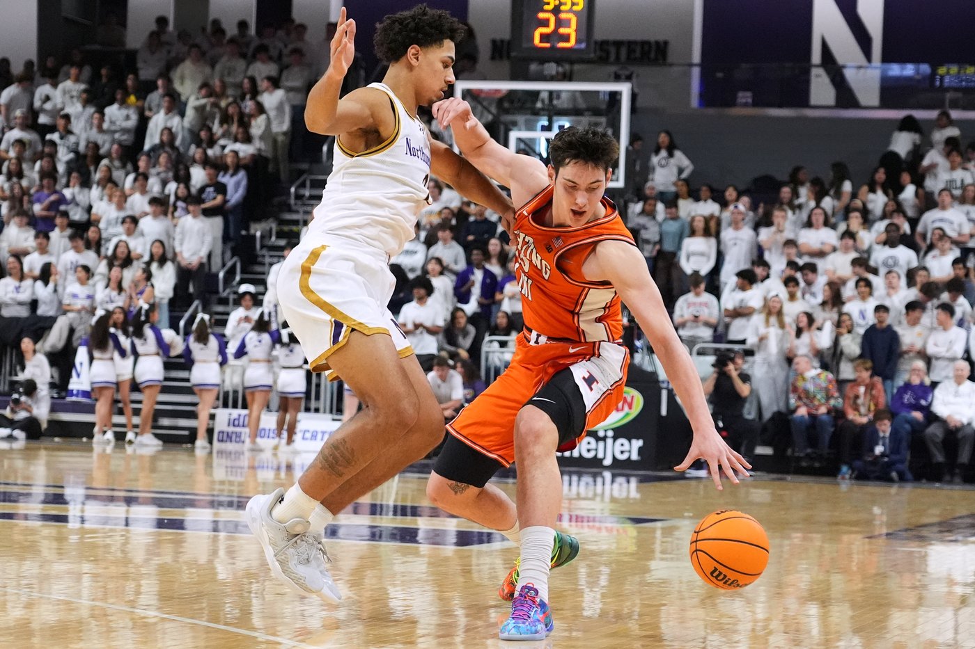 Wagler stars as No. 13 Illinois beats Northwestern 79-68 for 6th ...