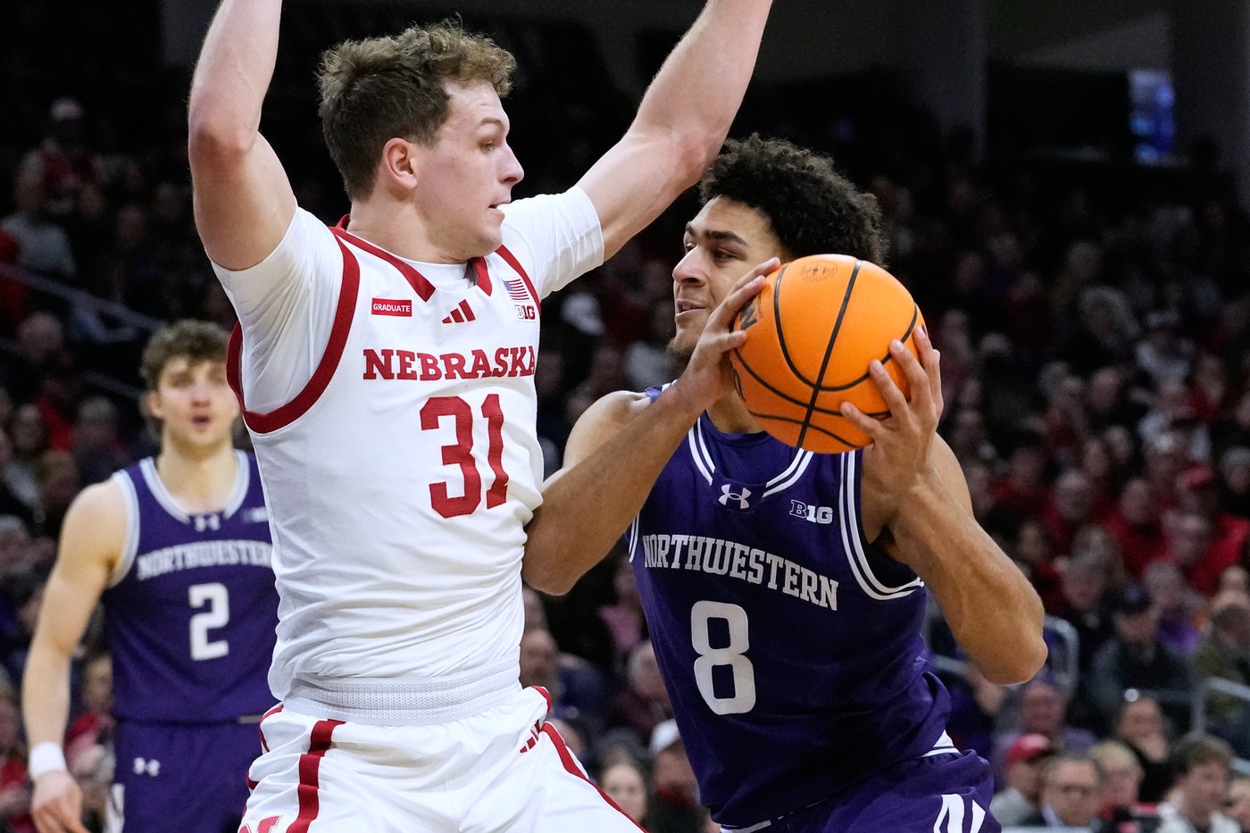 No. 8 Nebraska stays unbeaten with a dominant 77-58 win over ...