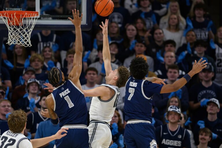Mason Falslev scores 26 points to help No. 23 Utah State beat Nevada 71 ...